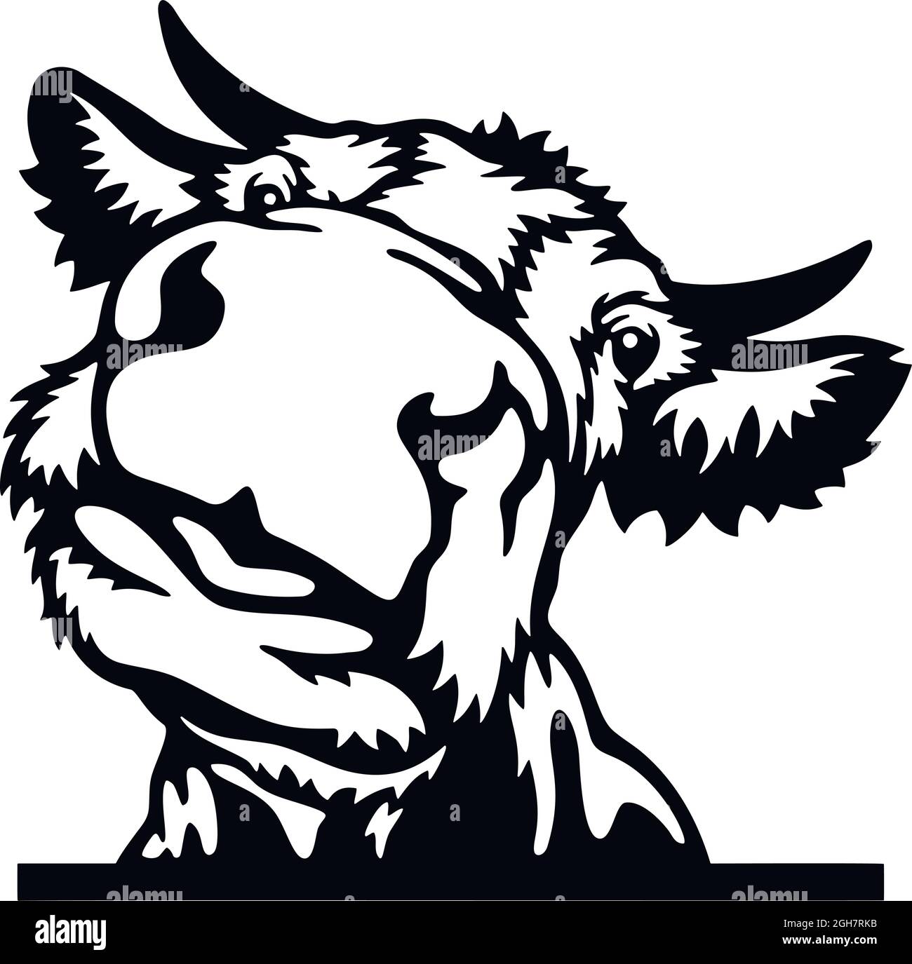 Peeking Cow - Funny Farm Animals peeking out - face head isolated on ...