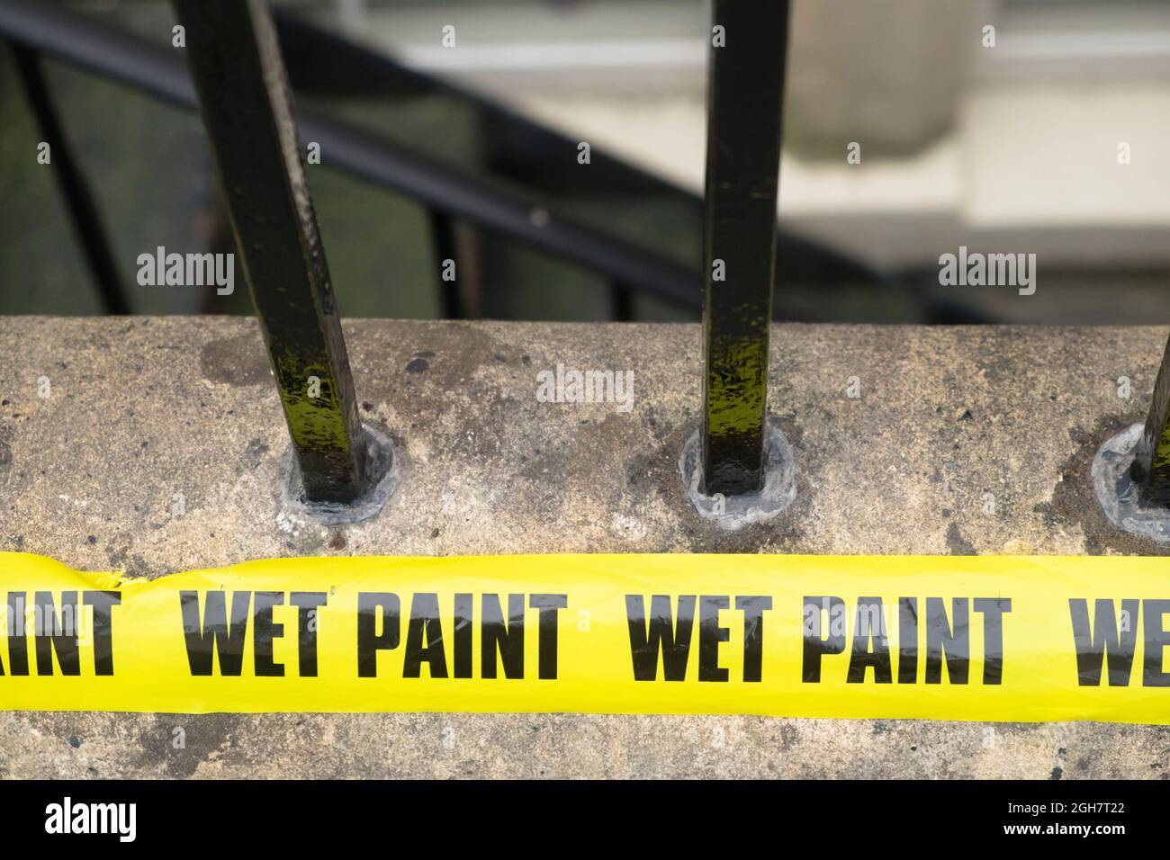 Wet paint warning sign hi-res stock photography and images - Alamy