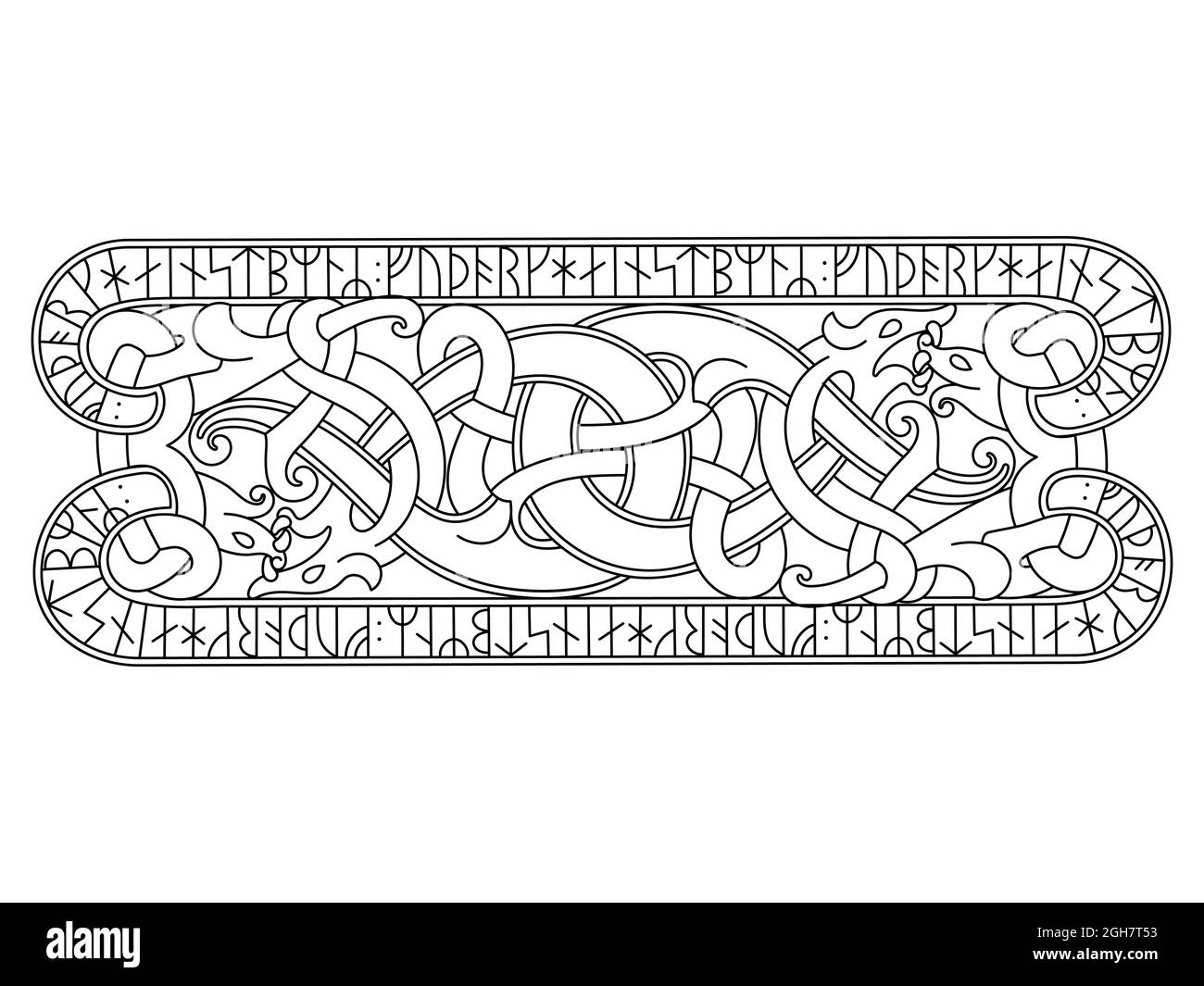 Ancient Viking Symbols Dragon