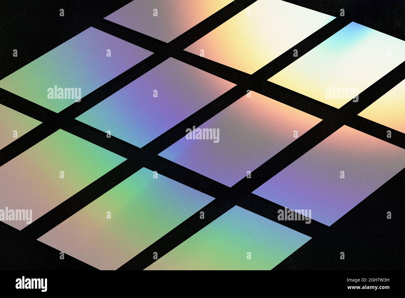 Many empty horizontal rectangle poster mockup on black background Stock ...