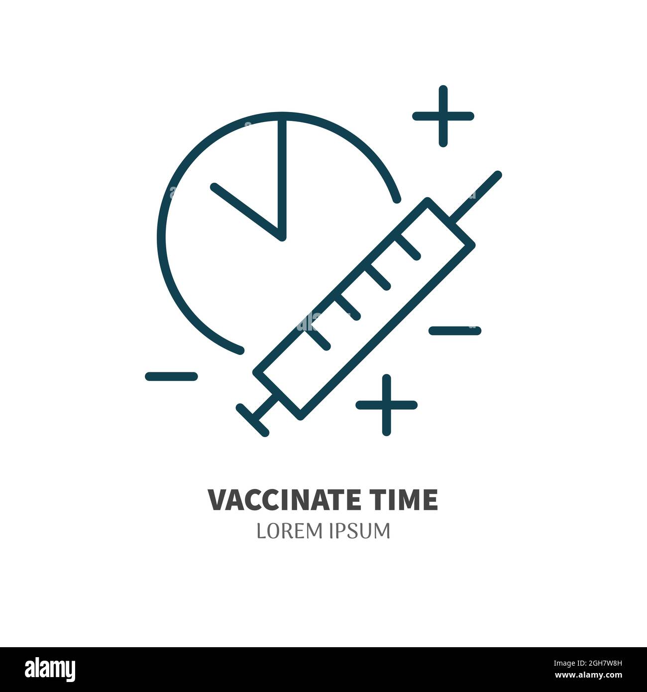 Vaccination and immunization logo icon. Symbol isolated Stock Vector ...