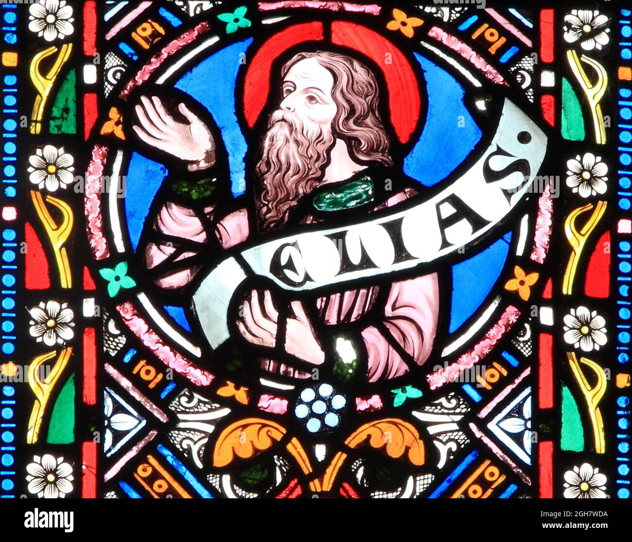Elias, Elijah, prophet, biblical, Israel, stained glass, by Frederick ...