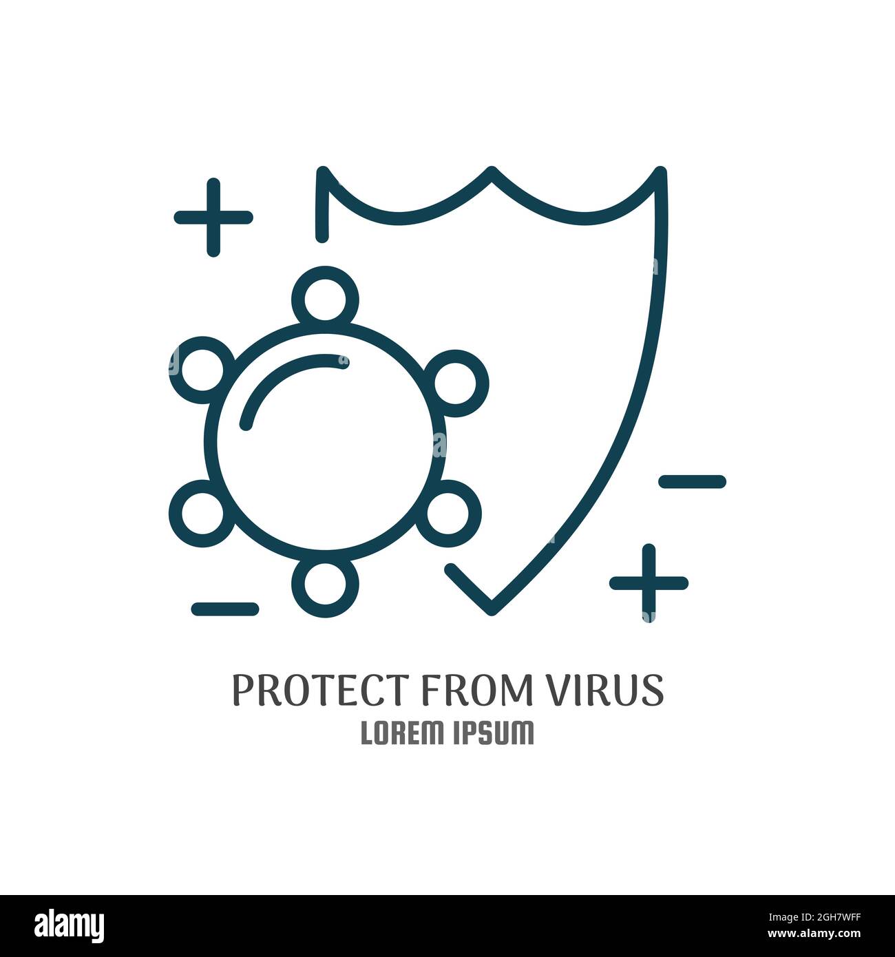 Vaccination and immunization logo icon. Symbol isolated Stock Vector ...