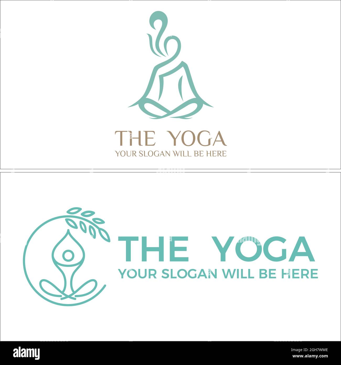 Yoga Pose Logo Yoga Pose Logo Design Royalty Free Vector Image