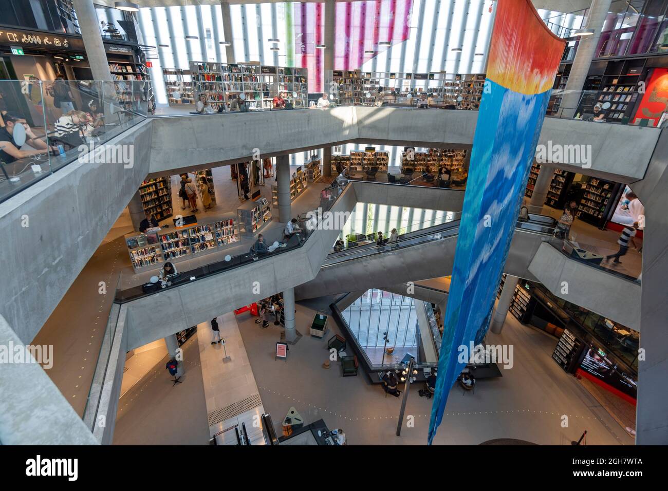 Deichman Bjørvika Oslo Public Library aka Deichman bibliotek in Oslo, Norway, Europe Stock Photo ...