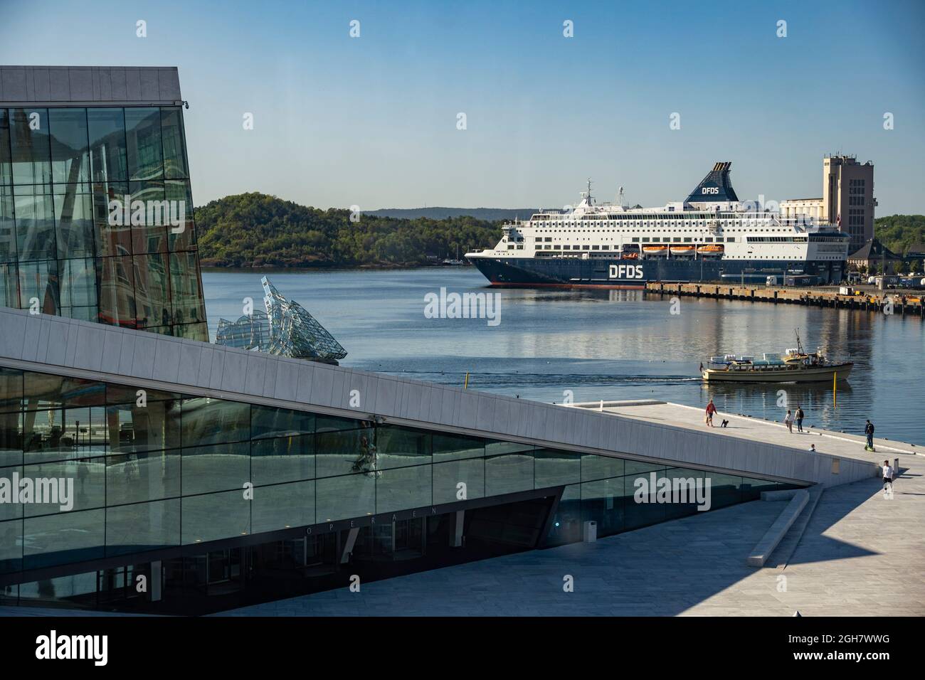 DFDS Pearl Seaways ferry boat from Copenhagen to Oslo in front of the ...