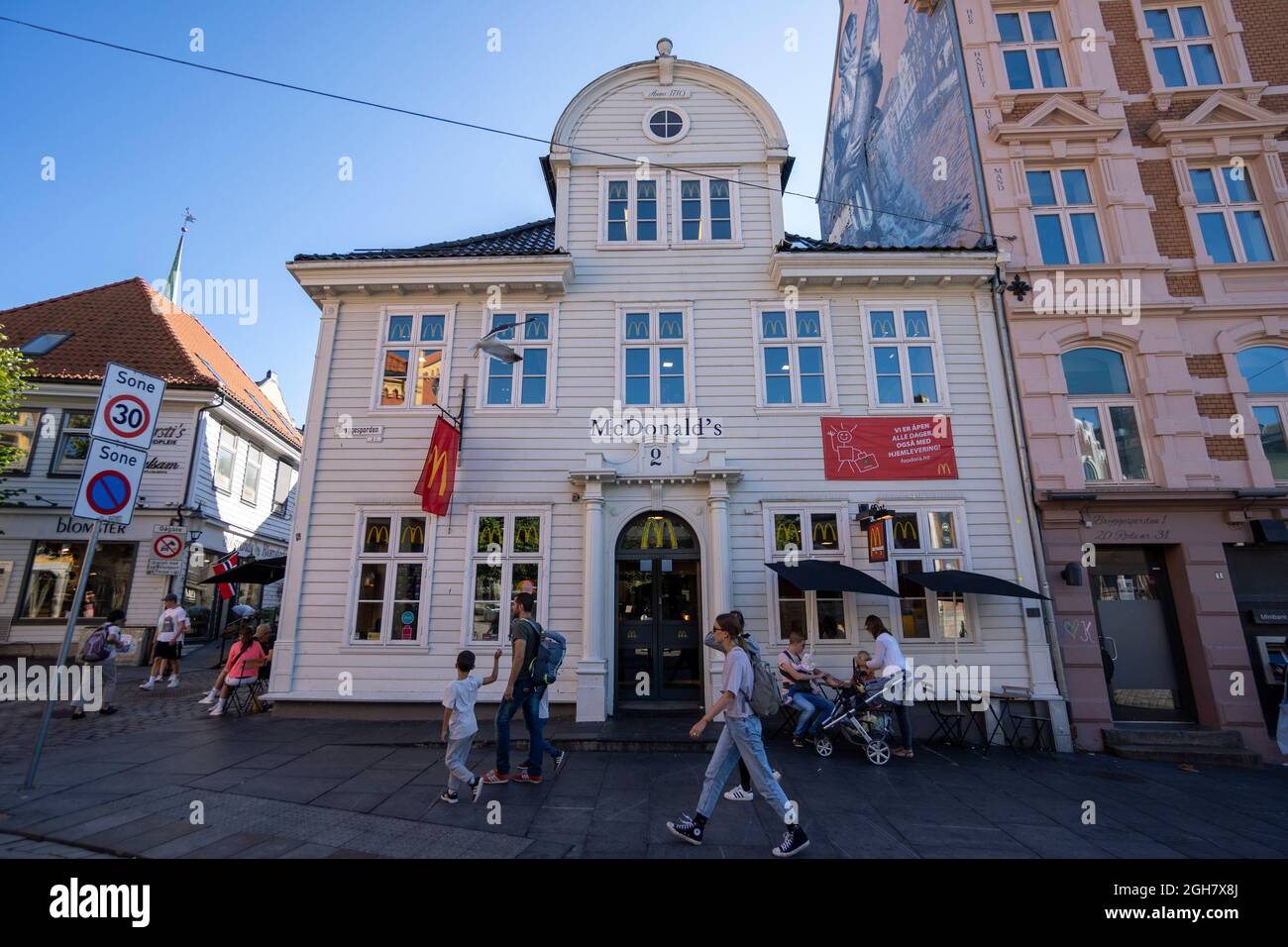 McDonald's fast food restaurant in Bergen, Norway, Europe Stock Photo ...
