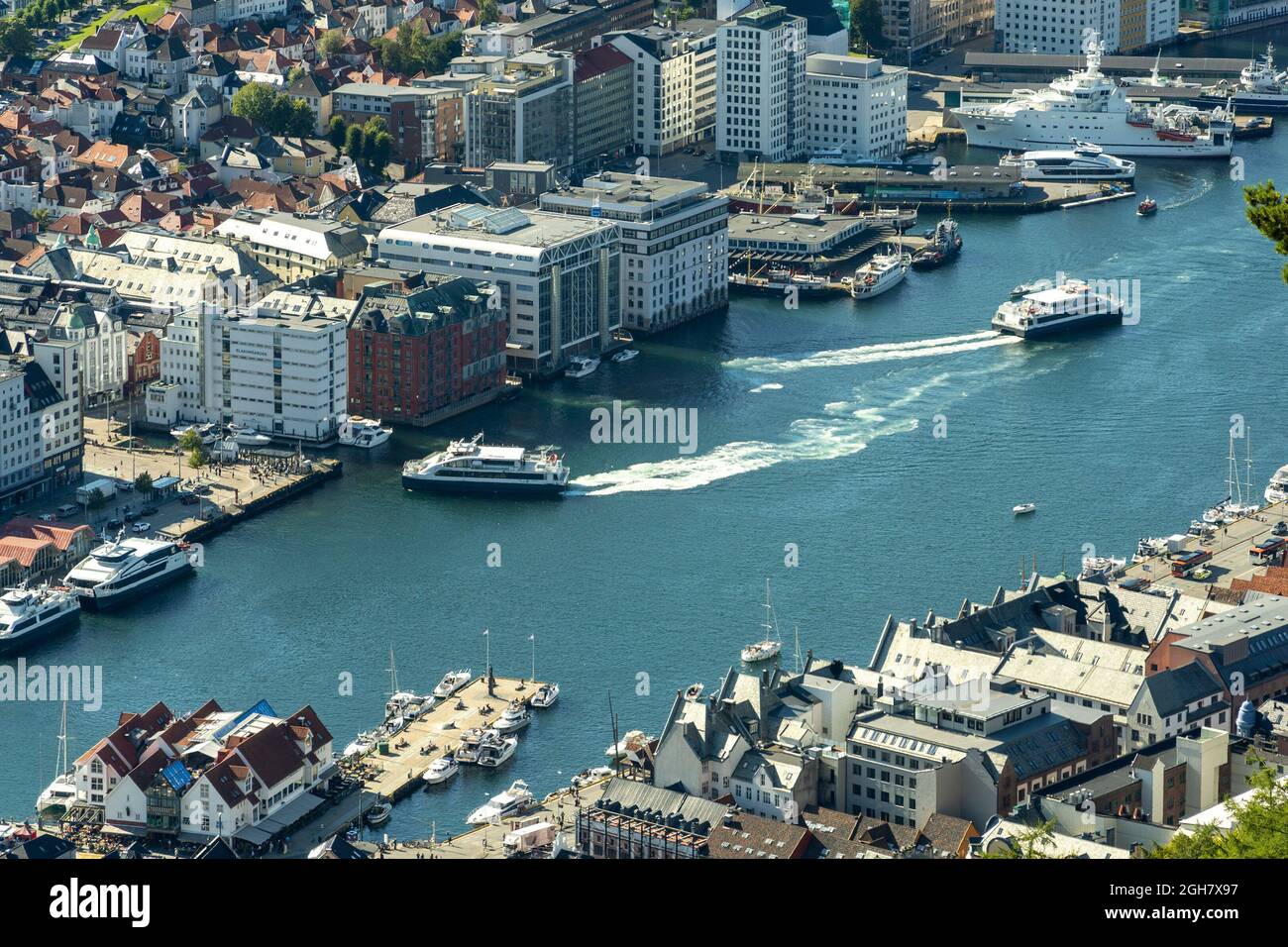 Aerial view of Bergen, Norway, Europe Stock Photo - Alamy