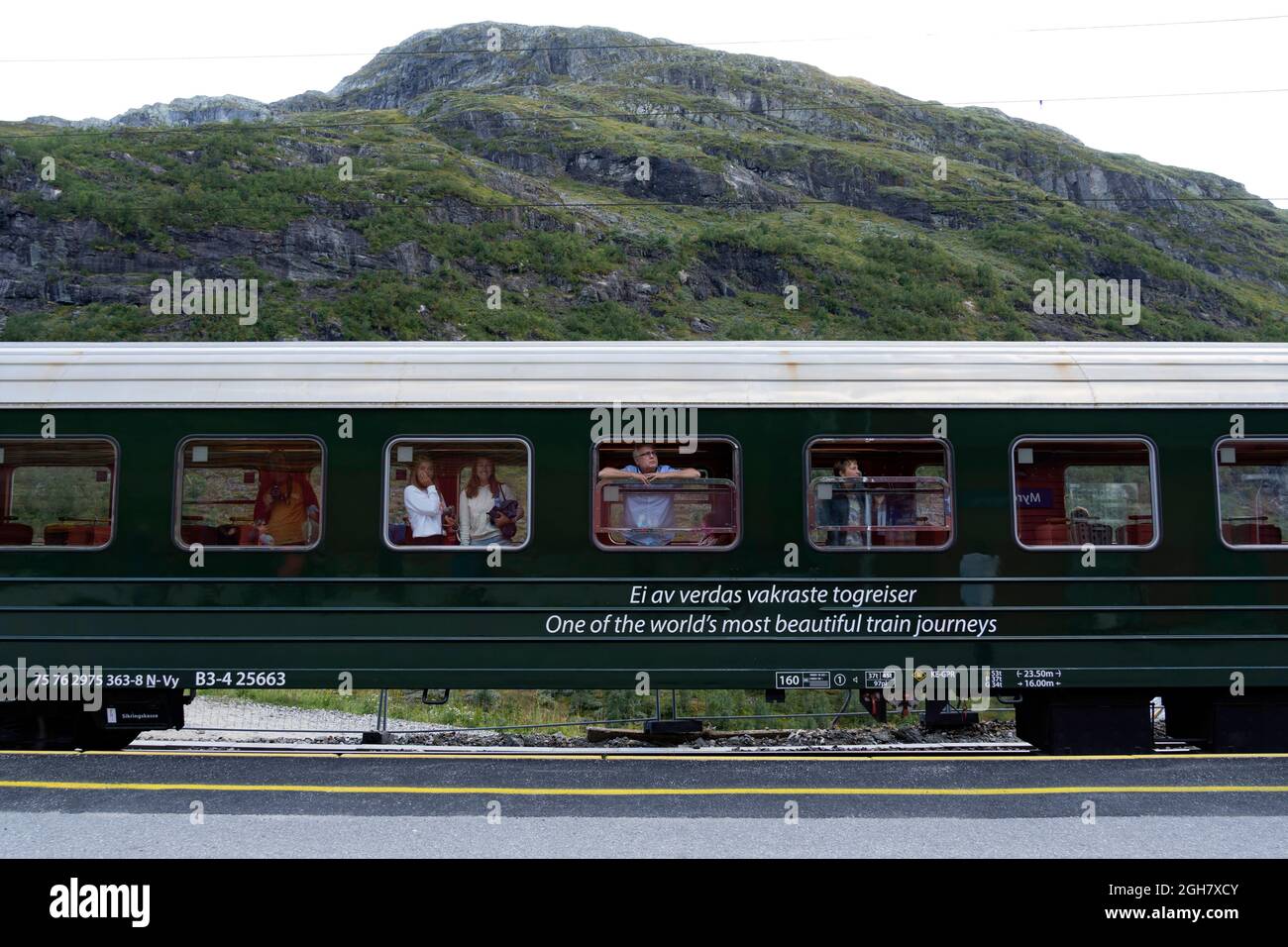 Flamsbana - the Flam railway sightseeing touristic train line between ...