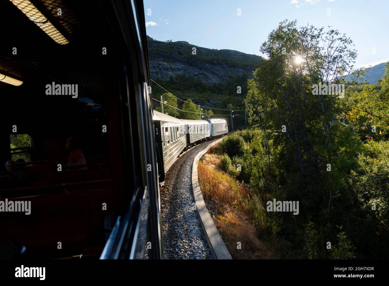 Flamsbana - the Flam railway sightseeing touristic train line between ...