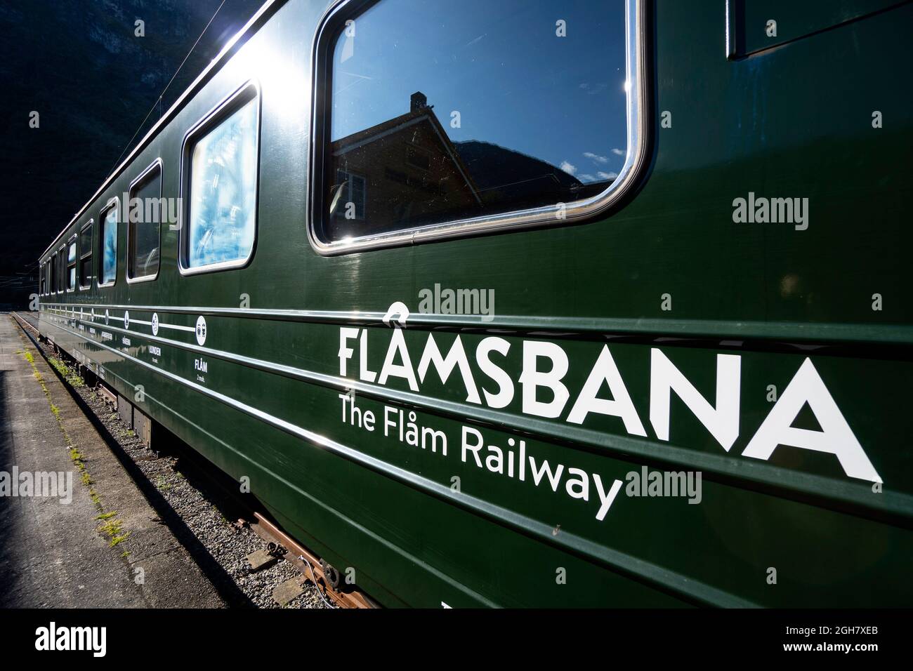 Flamsbana - the Flam railway sightseeing touristic train line between ...