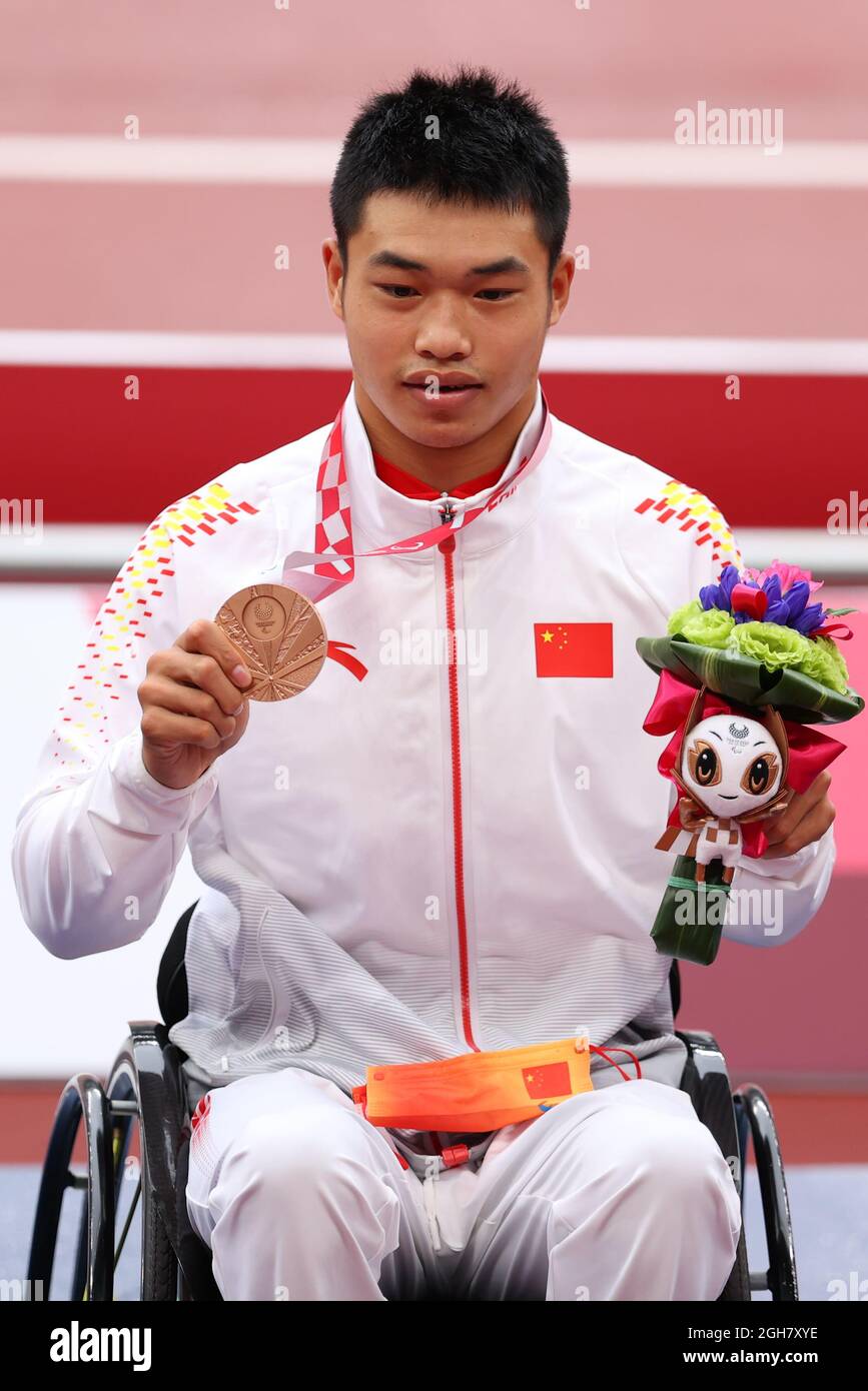 ANG Yang (CHN) Bronze medal in the Athletics - Men's 800m - T34 Final ...