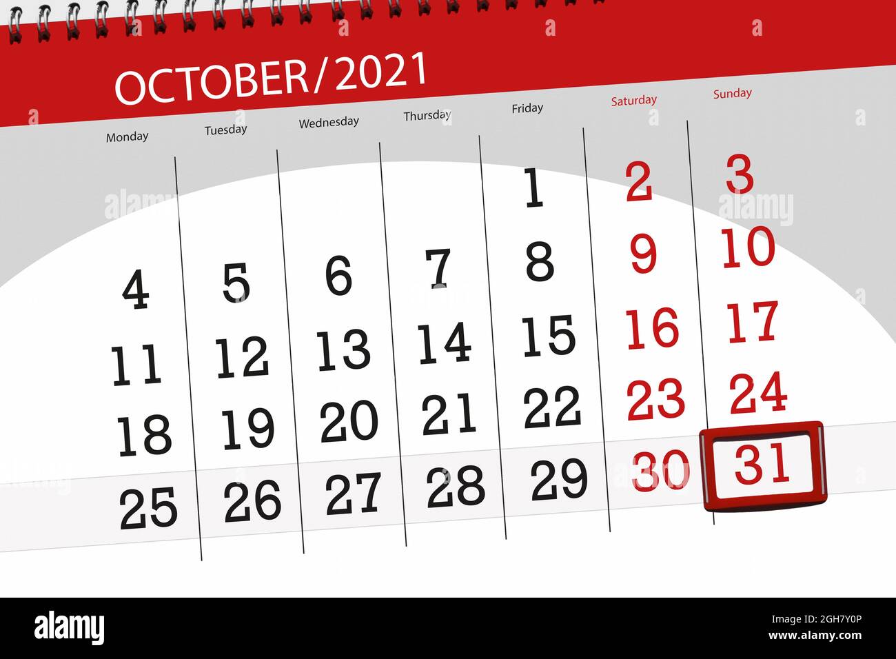 31 october calendar hi-res stock photography and images - Alamy