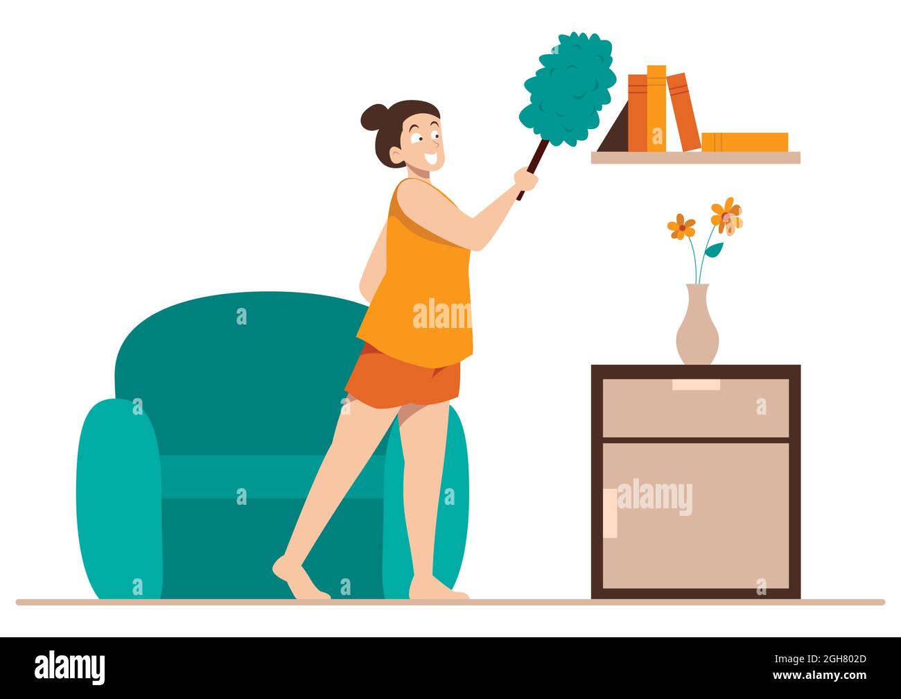 Cheerful asian woman smiling Stock Vector Images - Alamy