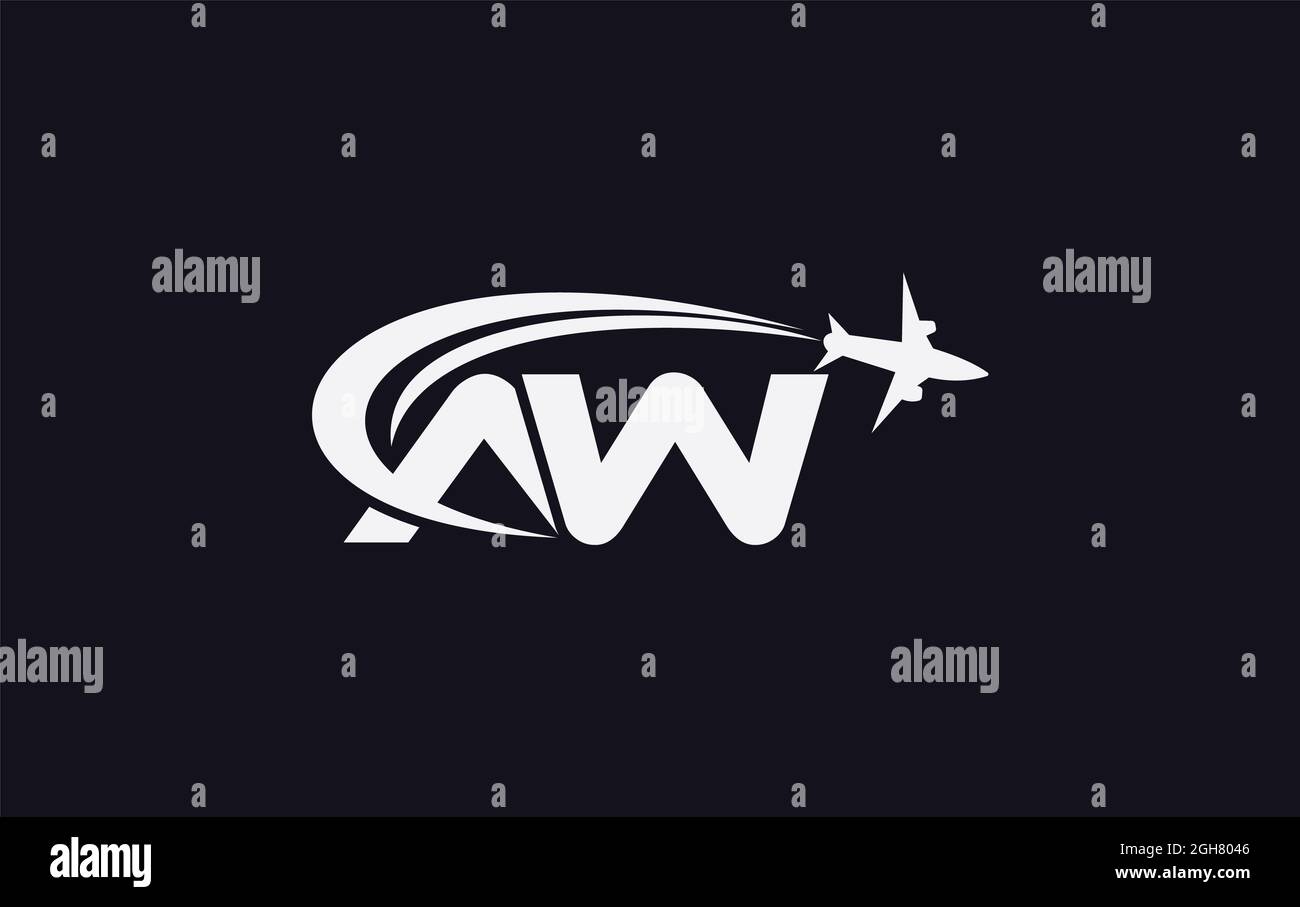 Aw modern logo hi-res stock photography and images - Alamy