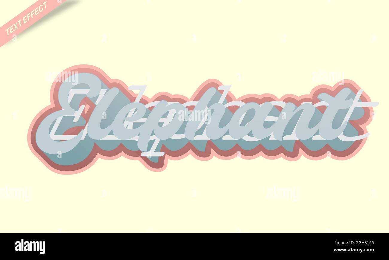 elephant color text effect design Stock Vector Image & Art - Alamy