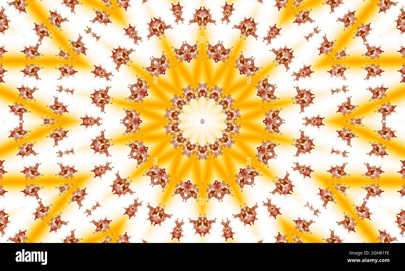 Peach and beige abstract sunrise burst of rays. Perspective with ...