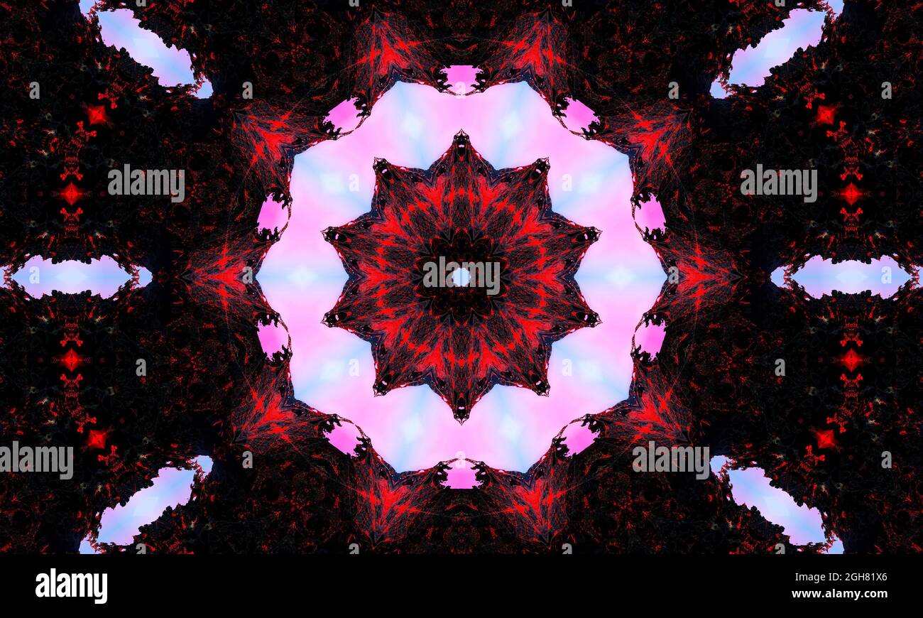 Seamless repeating pattern with geometric floral shapes in different ...