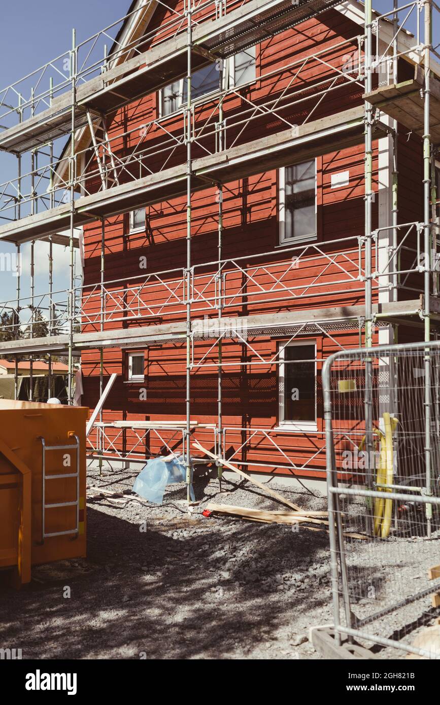 Exterior of incomplete residential building Stock Photo - Alamy