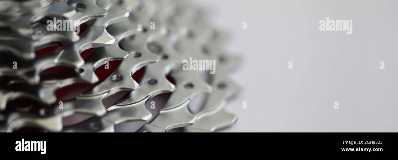 Bicycle roller chain. New cassette for rear wheel of bike Stock Photo ...