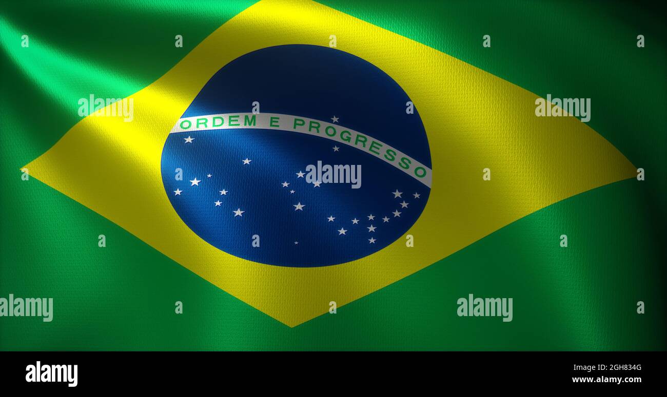 Brazilian flag waving ordem progresso hi-res stock photography and ...
