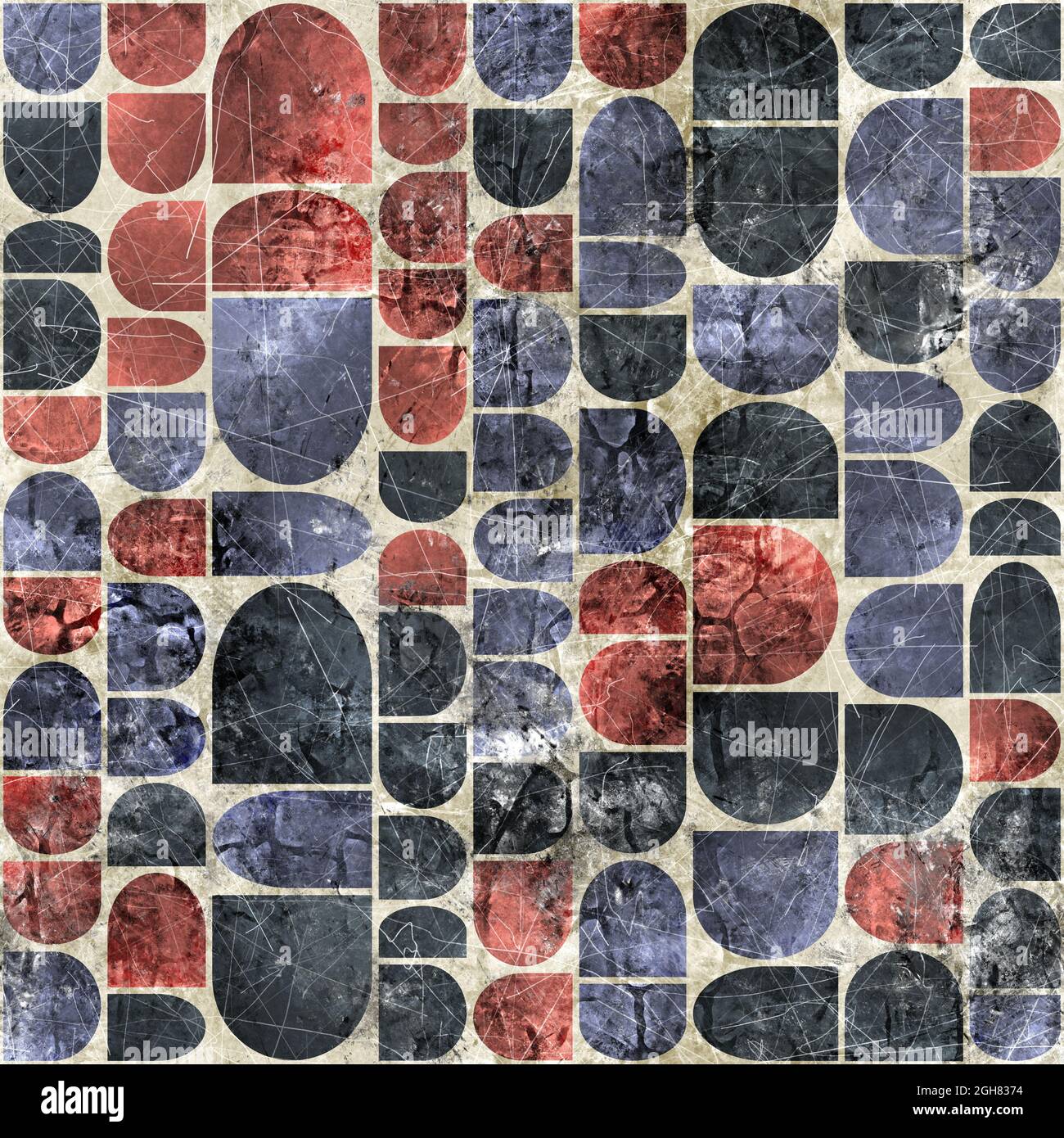 Seamless grungy abstract archway pattern design for print Stock Photo ...