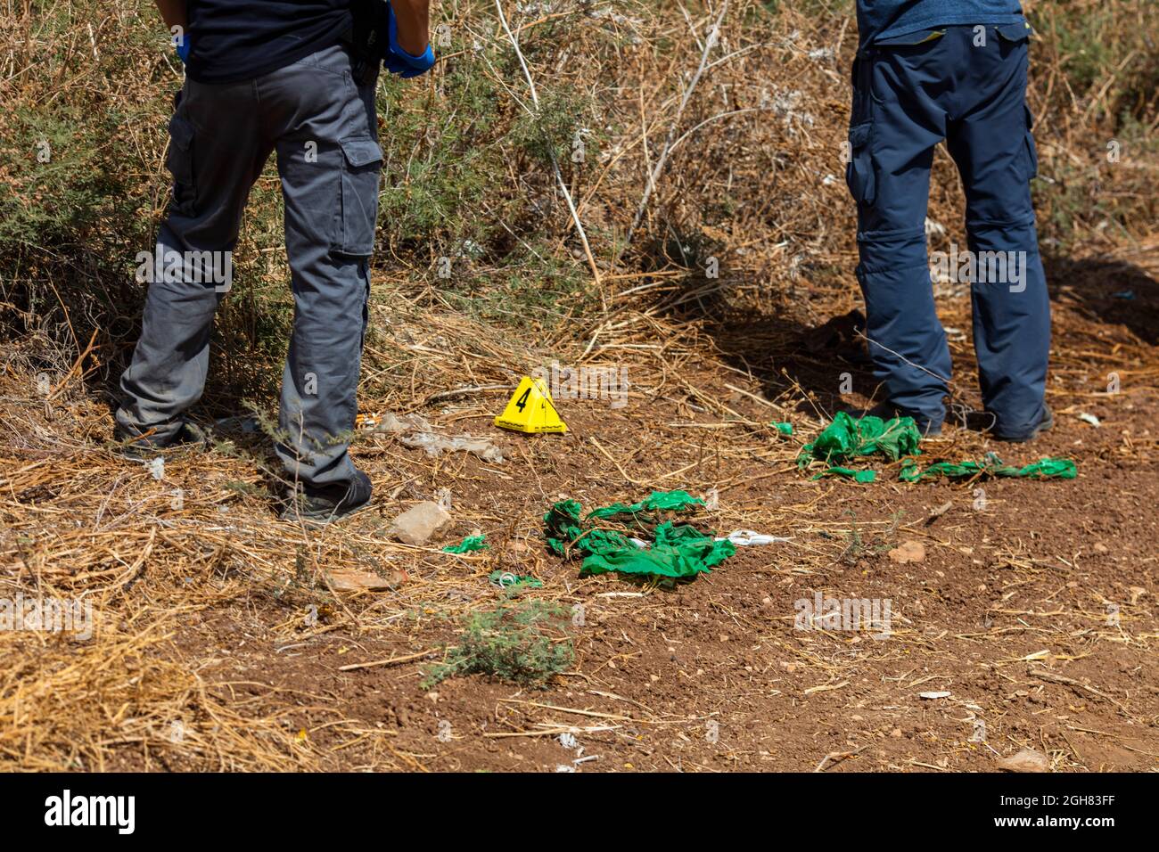 Gilboa, Israel. 06th Sep, 2021. Israeli security personnel search for ...