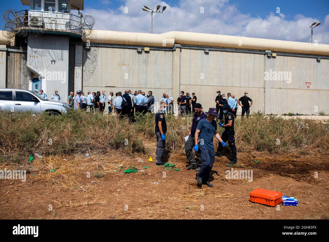 Gilboa, Israel. 06th Sep, 2021. Israeli security personnel search for ...