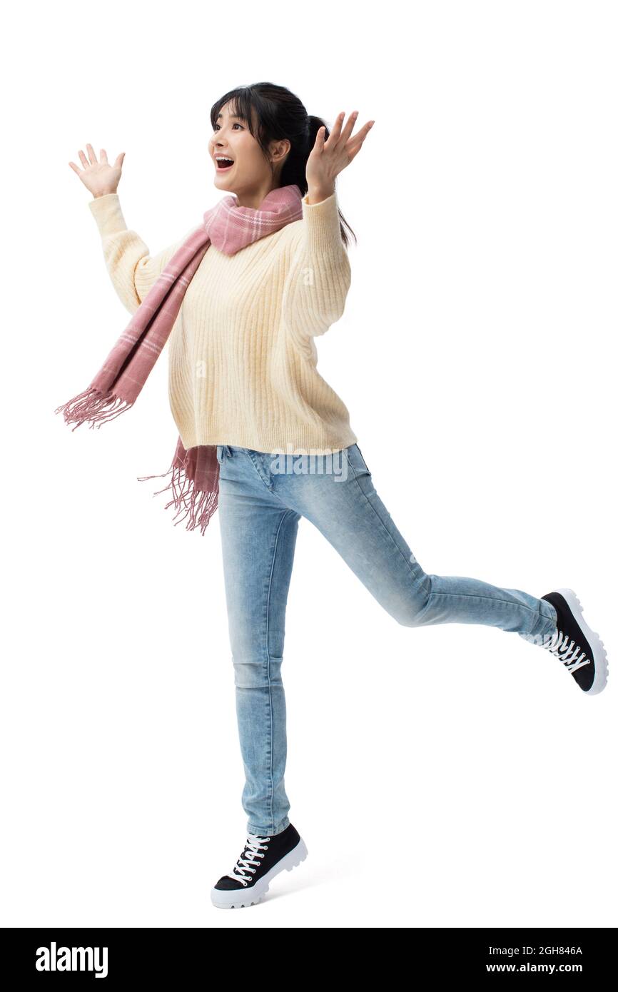 Side view shocked woman standing hi-res stock photography and images ...