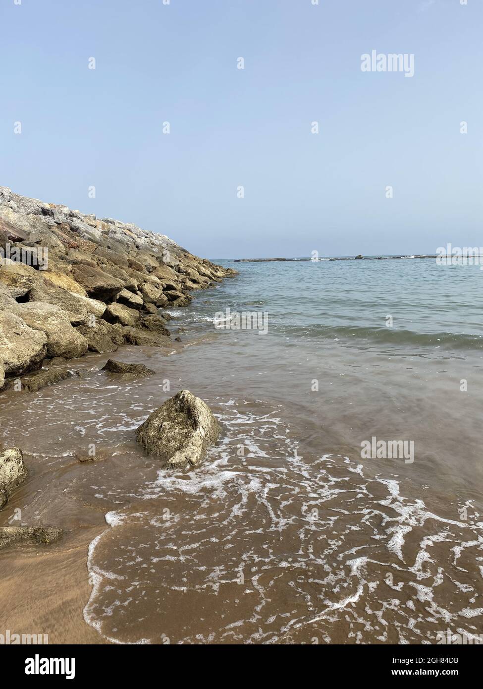 Scenic shot of the North Atlantic ocean from the Harhoura beach in ...