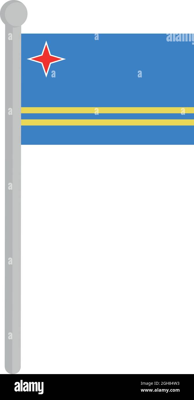 Aruba flagpole Stock Vector Images - Alamy