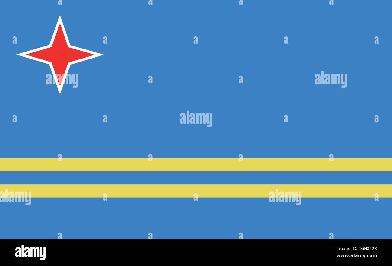 Vector illustration of the flag of Aruba Stock Vector Image & Art - Alamy