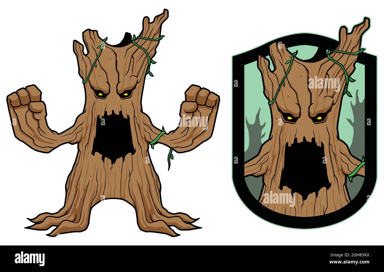 Fantasy Tree on Character Stock Vector Image & Art - Alamy