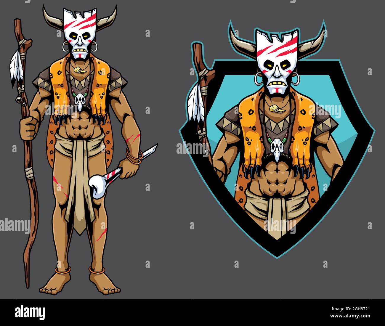 Tribal shaman Stock Vector Images - Alamy