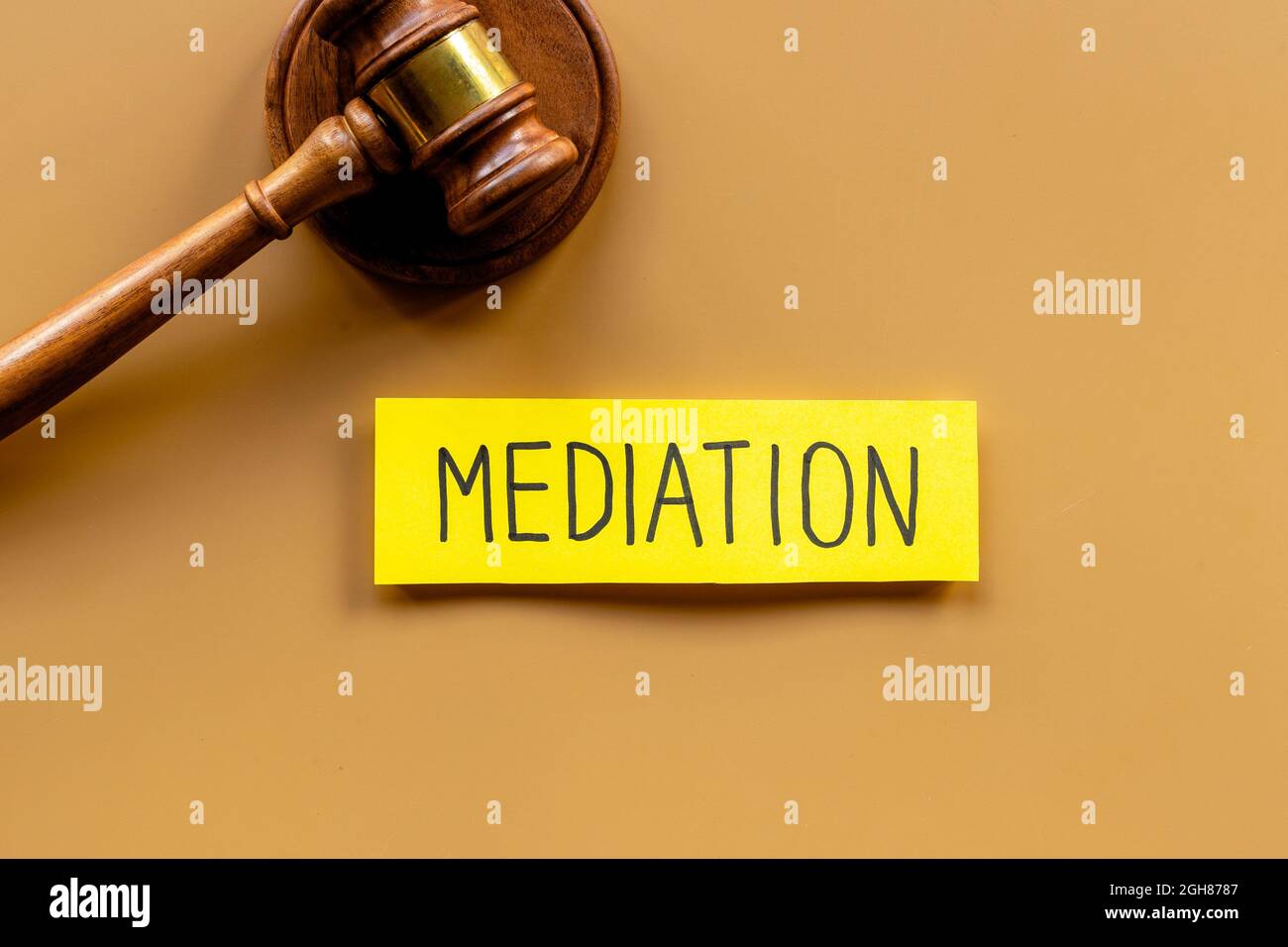 Mediation word with judge gavel. Business diplomacy conflict resolve ...