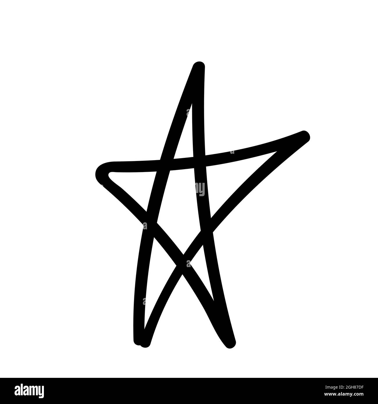 handdraw doodle star single object. vector illustration Stock Vector ...