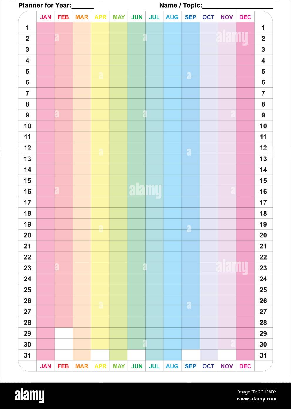 Bill planner Stock Vector Images - Alamy