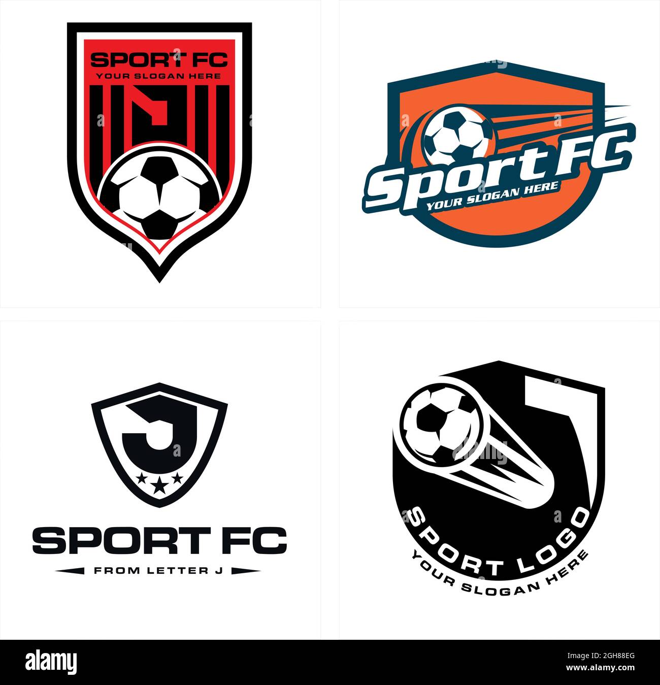 Sport soccer games recreational logo design Stock Vector Image & Art ...
