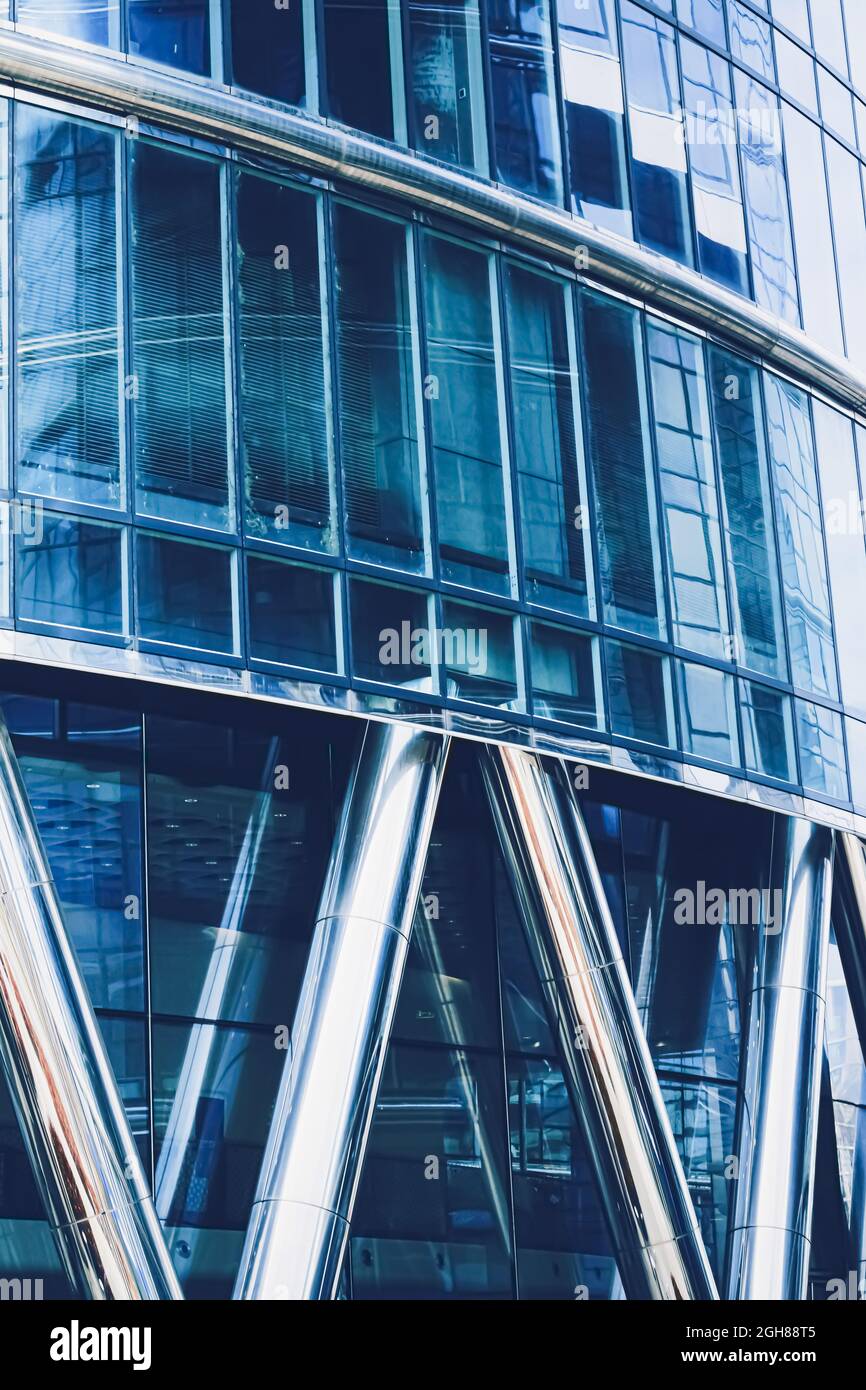 Corporate office building in financial district, modern skyscraper in ...