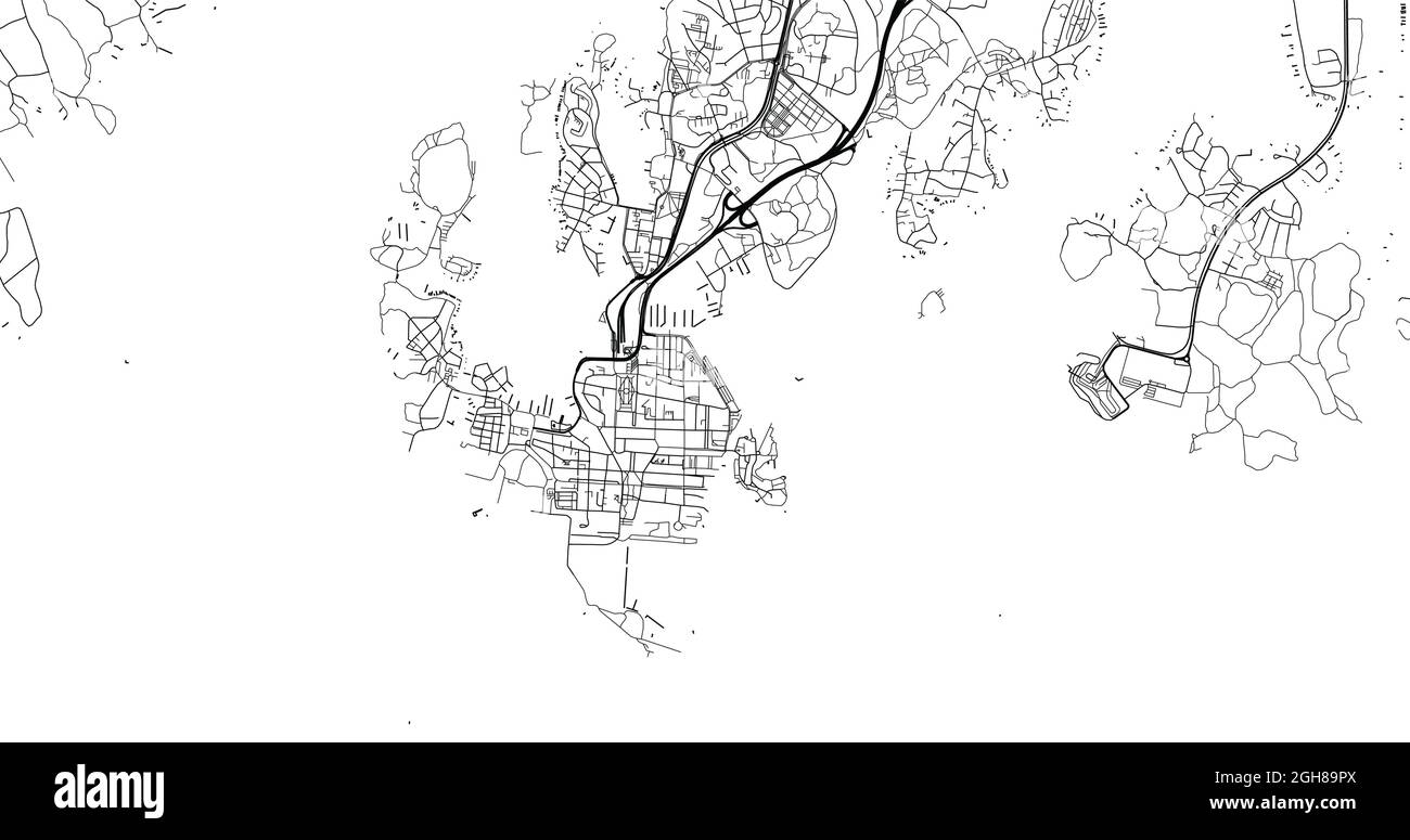 Urban vector city map of Karlskrona, Sweden, Europe Stock Vector Image ...