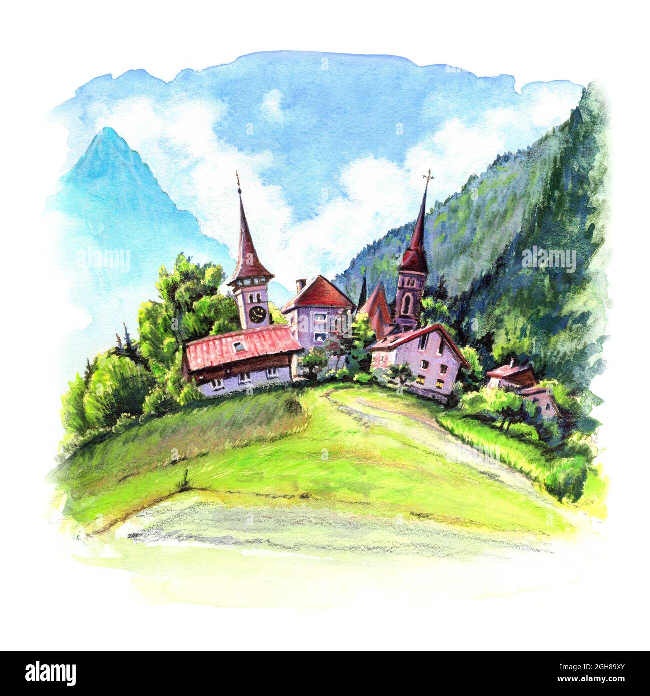 Swiss urban view Cut Out Stock Images & Pictures - Alamy