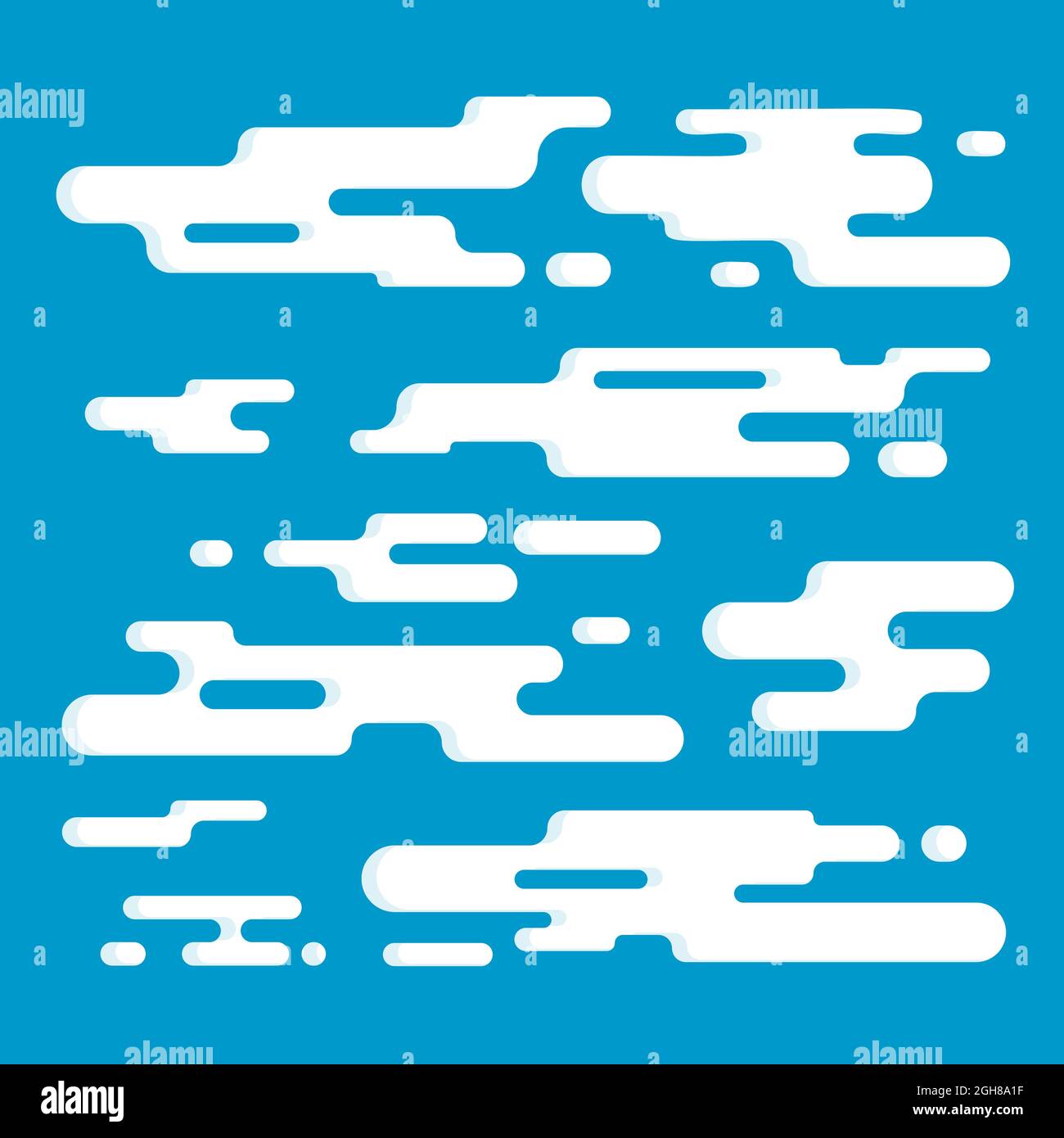 Flat clouds set Vector illustration Stock Vector Image & Art - Alamy