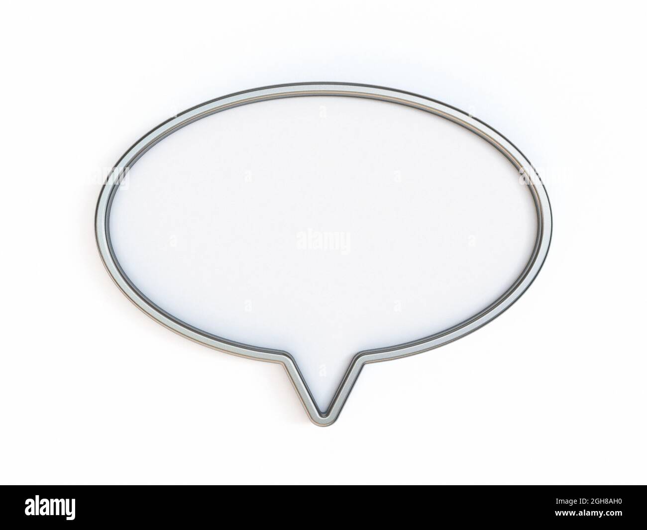 Blank ellipse signboard pin 3D rendering illustration isolated on white ...