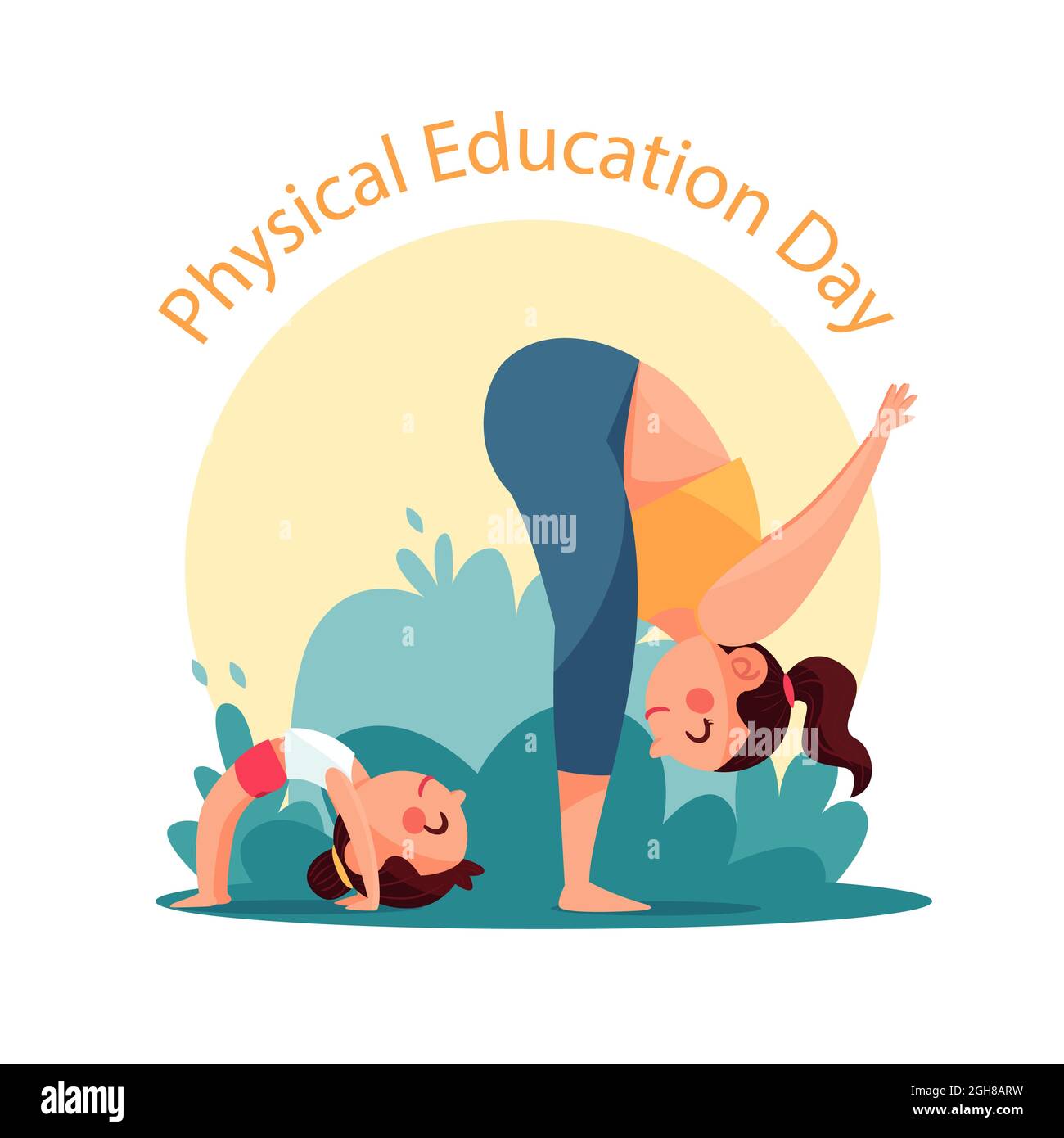 Hand drawn physical education day illustration Vector illustration ...