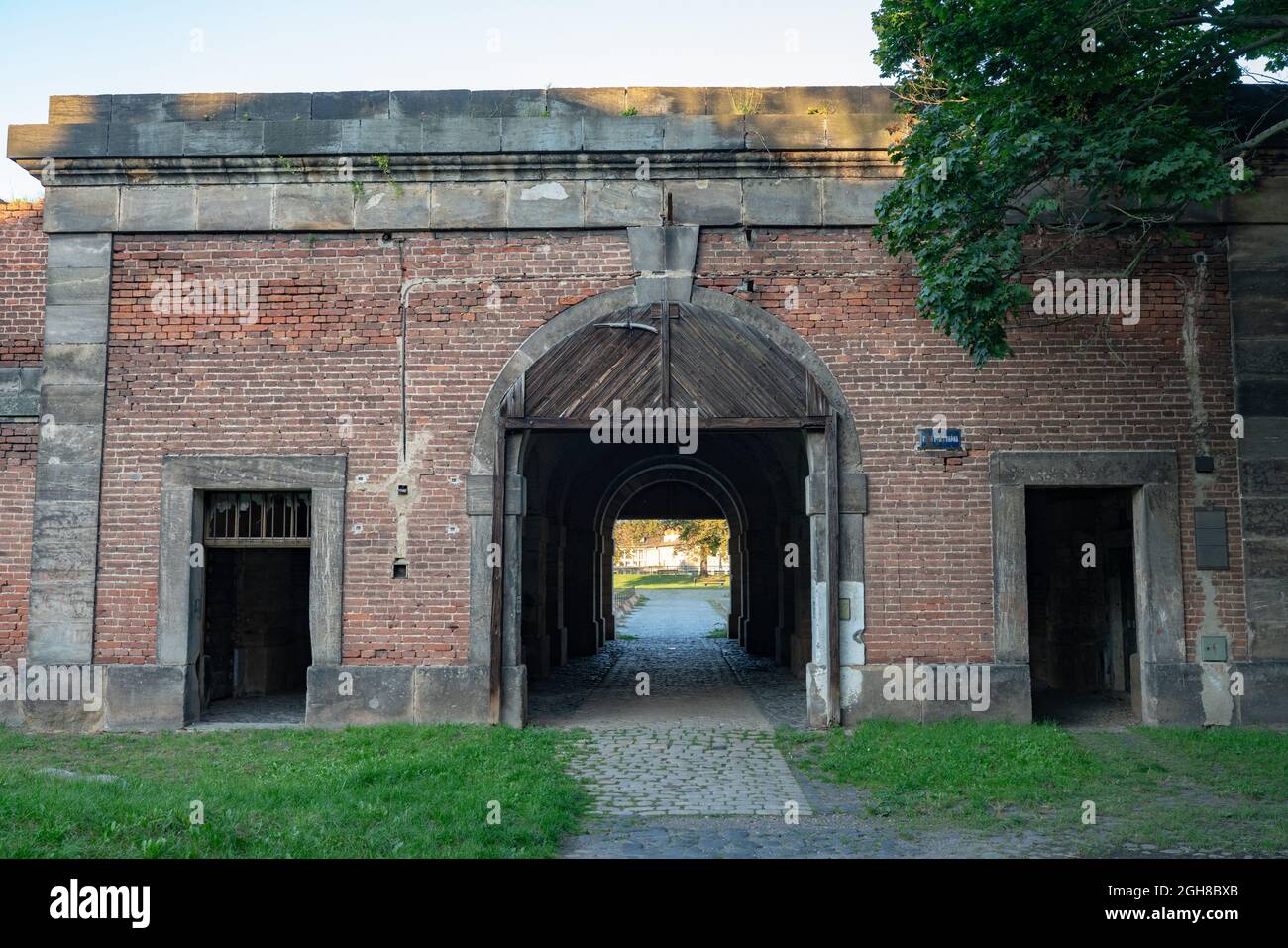 Lower Water Gate (Dolní vodní brána) in the fortress of Terezín ...
