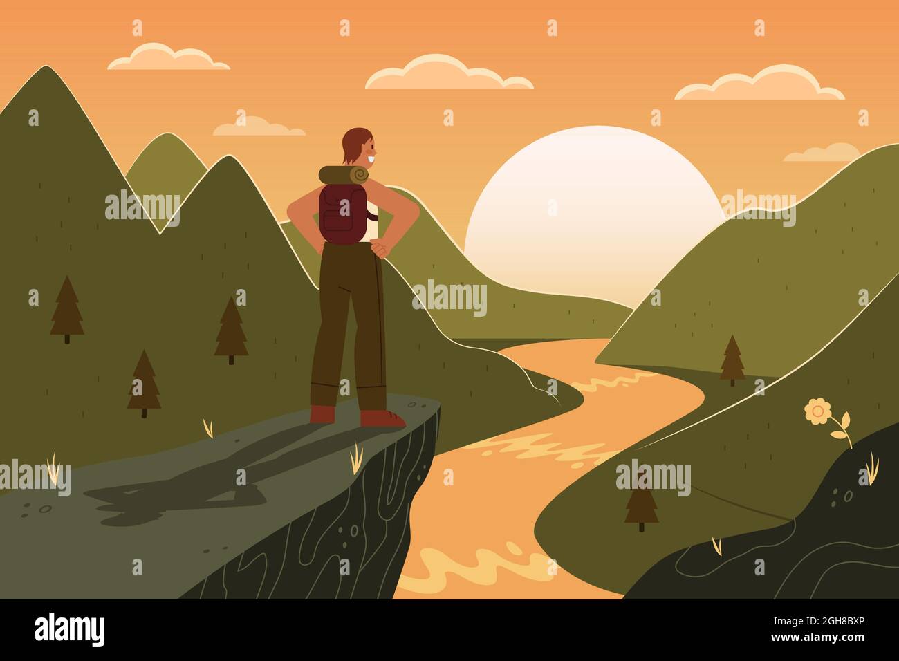 Adventure background Vector illustration EPS 10 Stock Vector Image ...