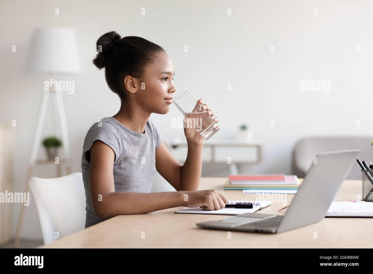 Modern e education, social distance, study online with devices and ...