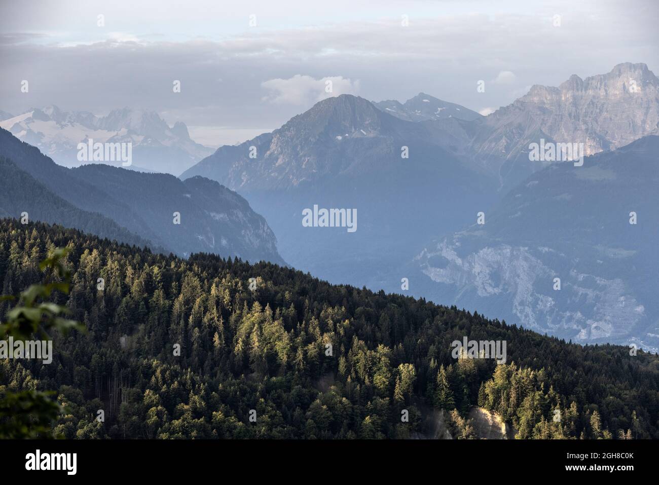 Villars-sur-Ollon, mountain village set in the western Swiss Vaud Alps ...