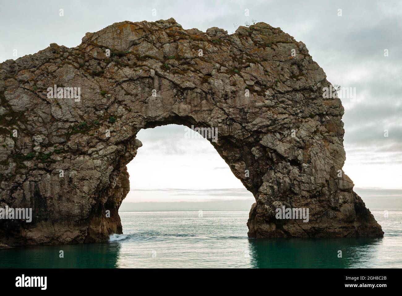 A view of the Durdle Door arch, Dorset, England. Durdle door is one of ...