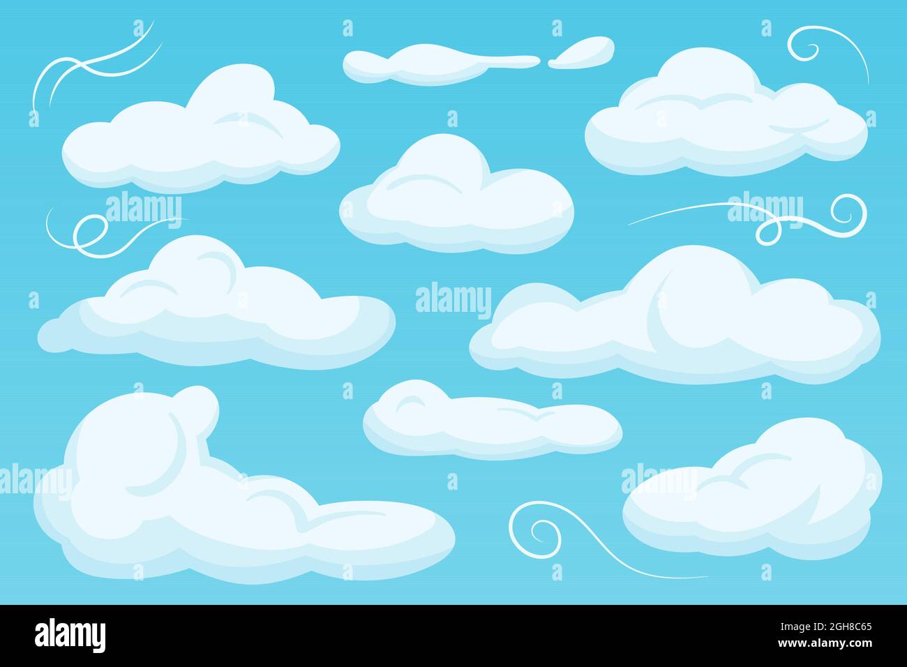 Cartoon clouds set Vector illustration Stock Vector Image & Art - Alamy